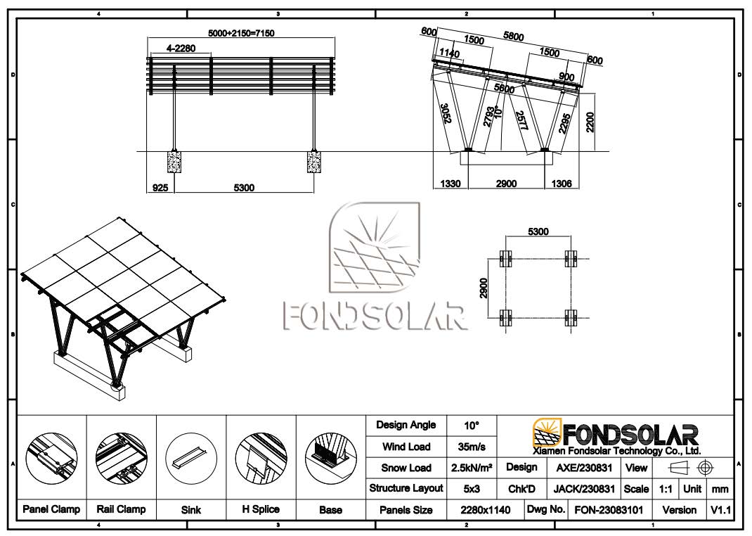 Carport Design & Package – Fondsolar